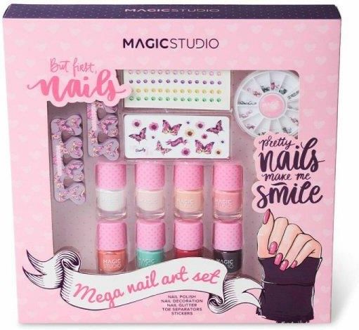 Zabawka Magic Studio Zestaw Do Makijażu Dla Dzieci Mega Nail Art 13El ...