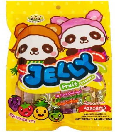 Double Panda Jelly Straws Assorted Fruit Bunny&Bear 300g - Ceny i ...