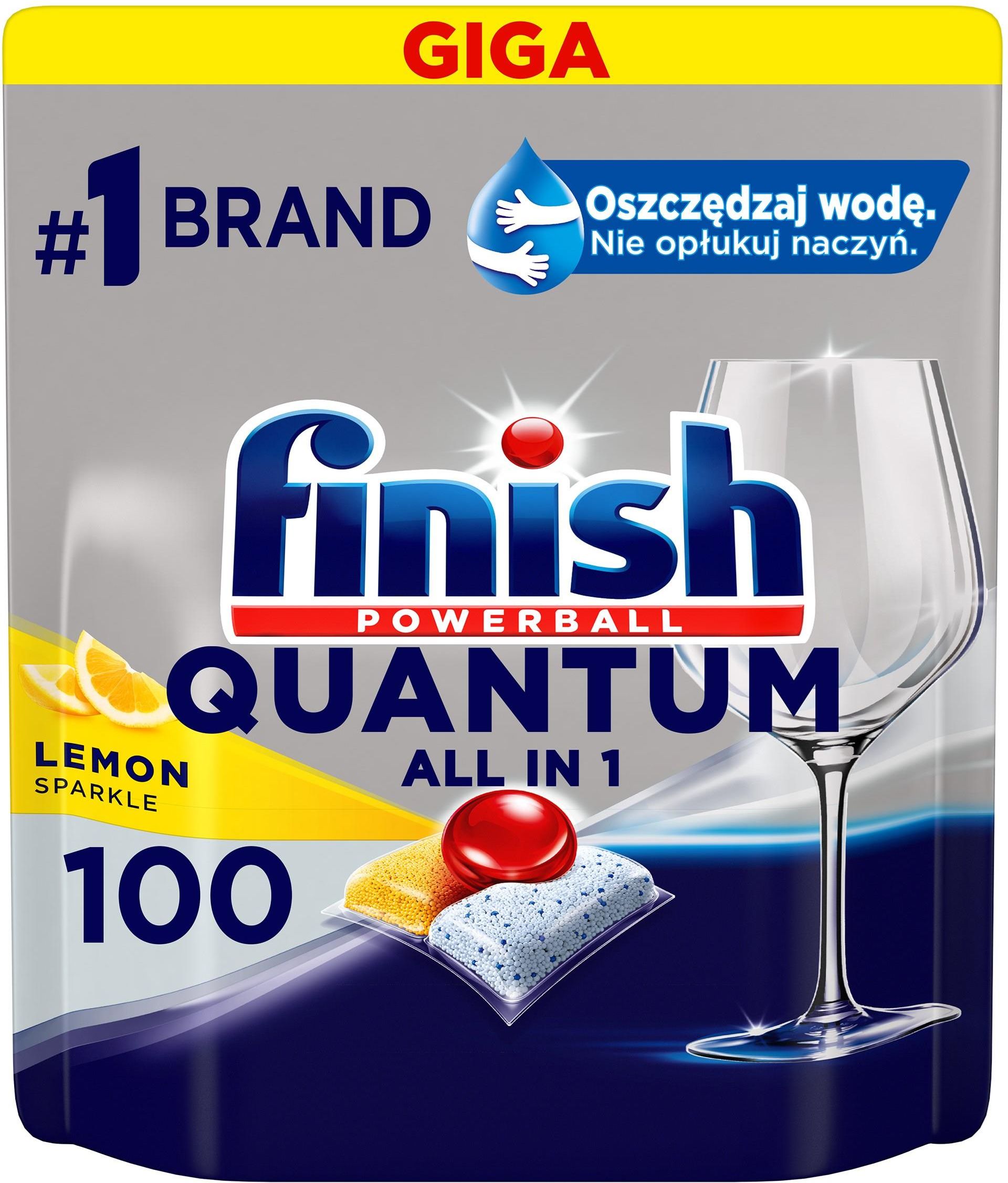 Finish Powerball Quantum All in 1 Kapsułki Do Zmywarki Lemon 100szt ...