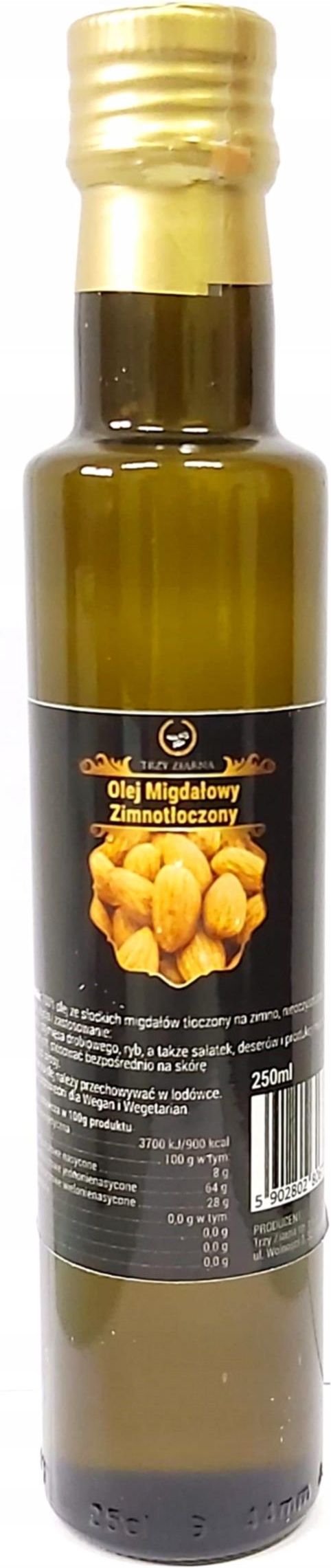 Trzy Ziarna Olej Migdałowy 500ml Zimnotłoczony - Ceny i opinie - Ceneo.pl