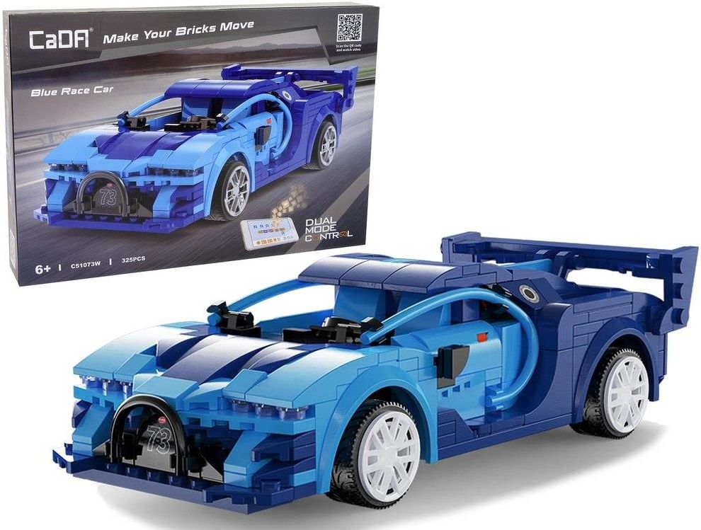 Leantoys Klocki Konstrukcyjne Auto Sportowe Race Car Niebieskie R/C ...
