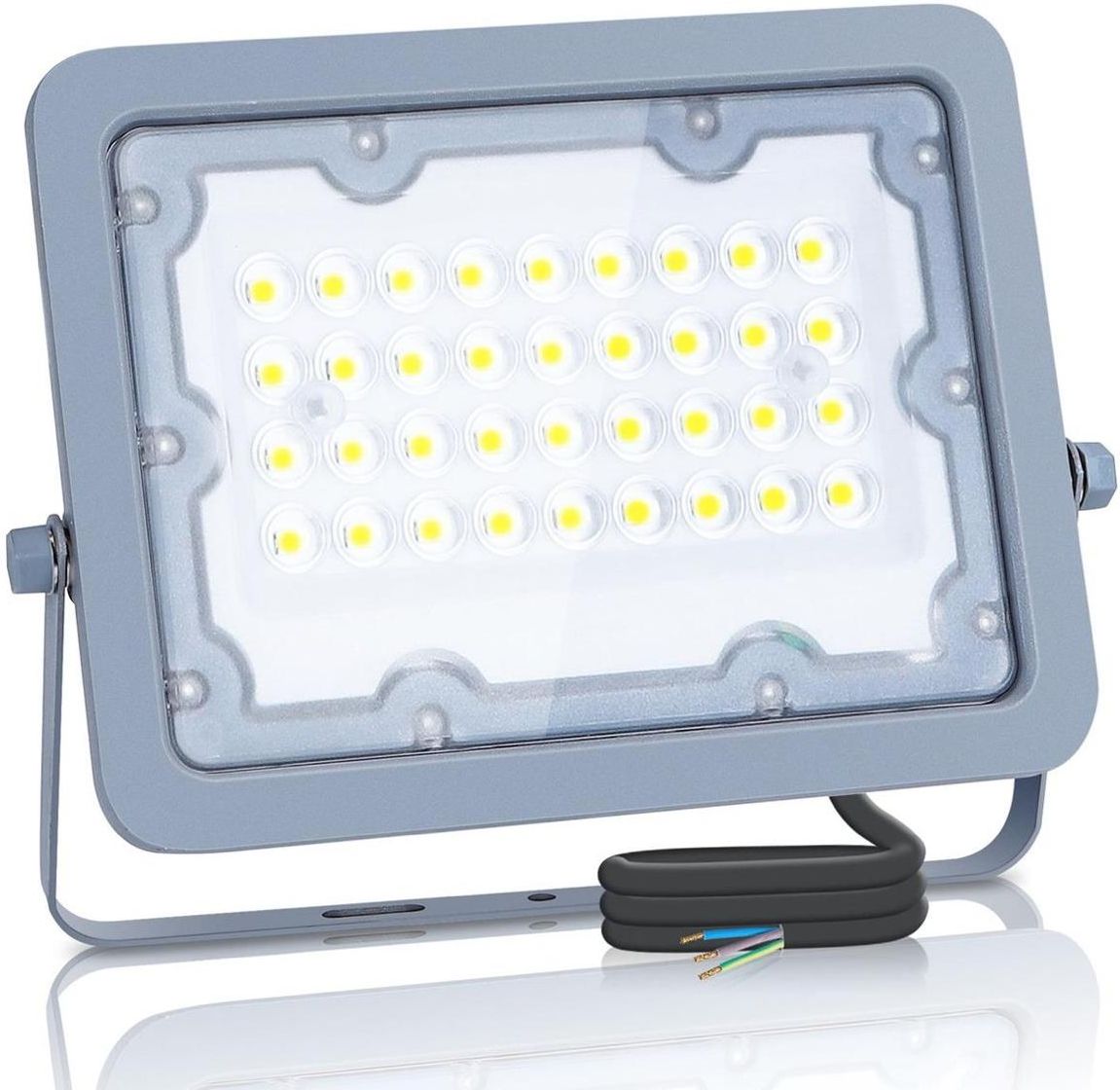 Naświetlacz Led Halogen 30W Ip65 4000K Szary 90° - Ceny i opinie - Ceneo.pl