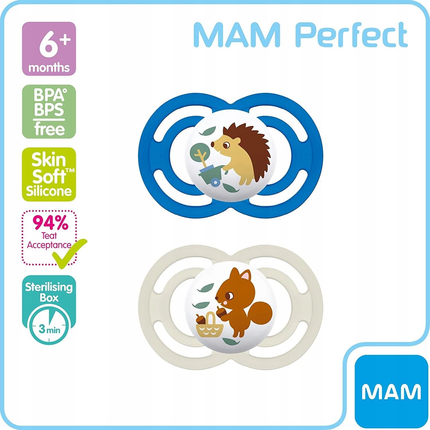Mam Perfect Soothers Thinne 2szt. 6M+ - Ceny i opinie - Ceneo.pl