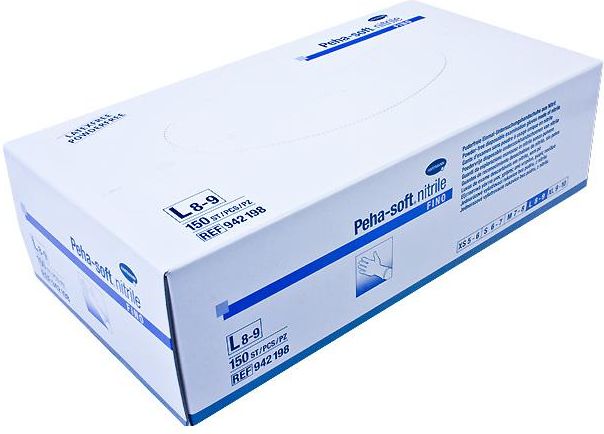 Hartmann Peha-Soft NITRILE FINO Rękawiczki niejałowe nitrylowe bezlateksowe bezpudrowe rozm L ...