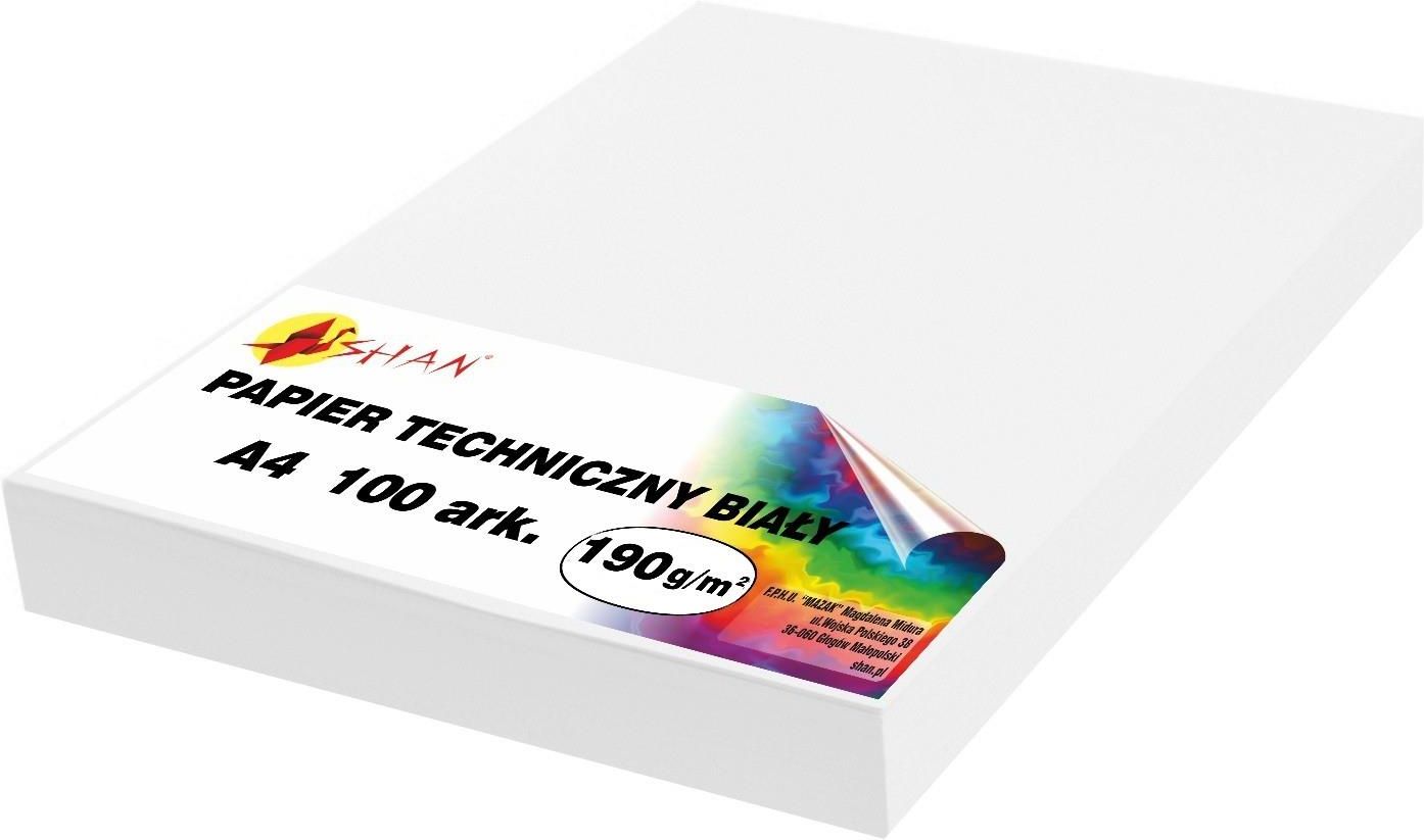 Shan Papier Techniczny Brystol Biały 190G 100 Ark. A4 - Ceny i opinie - Ceneo.pl
