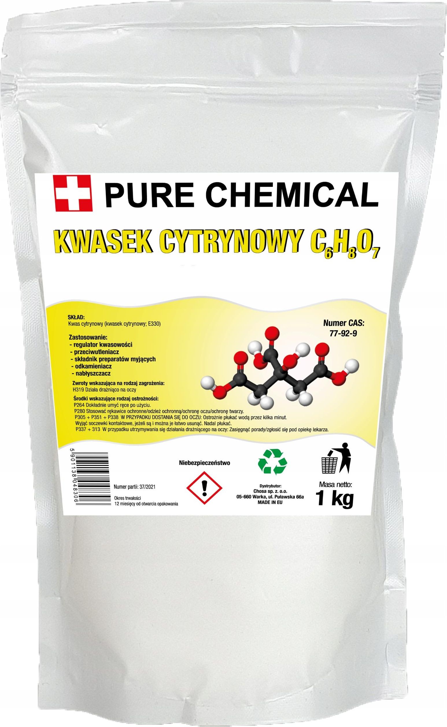 Pure Chemical Czysty Kwasek Cytrynowy 5Kg 5X1Kg - Opinie i atrakcyjne ...