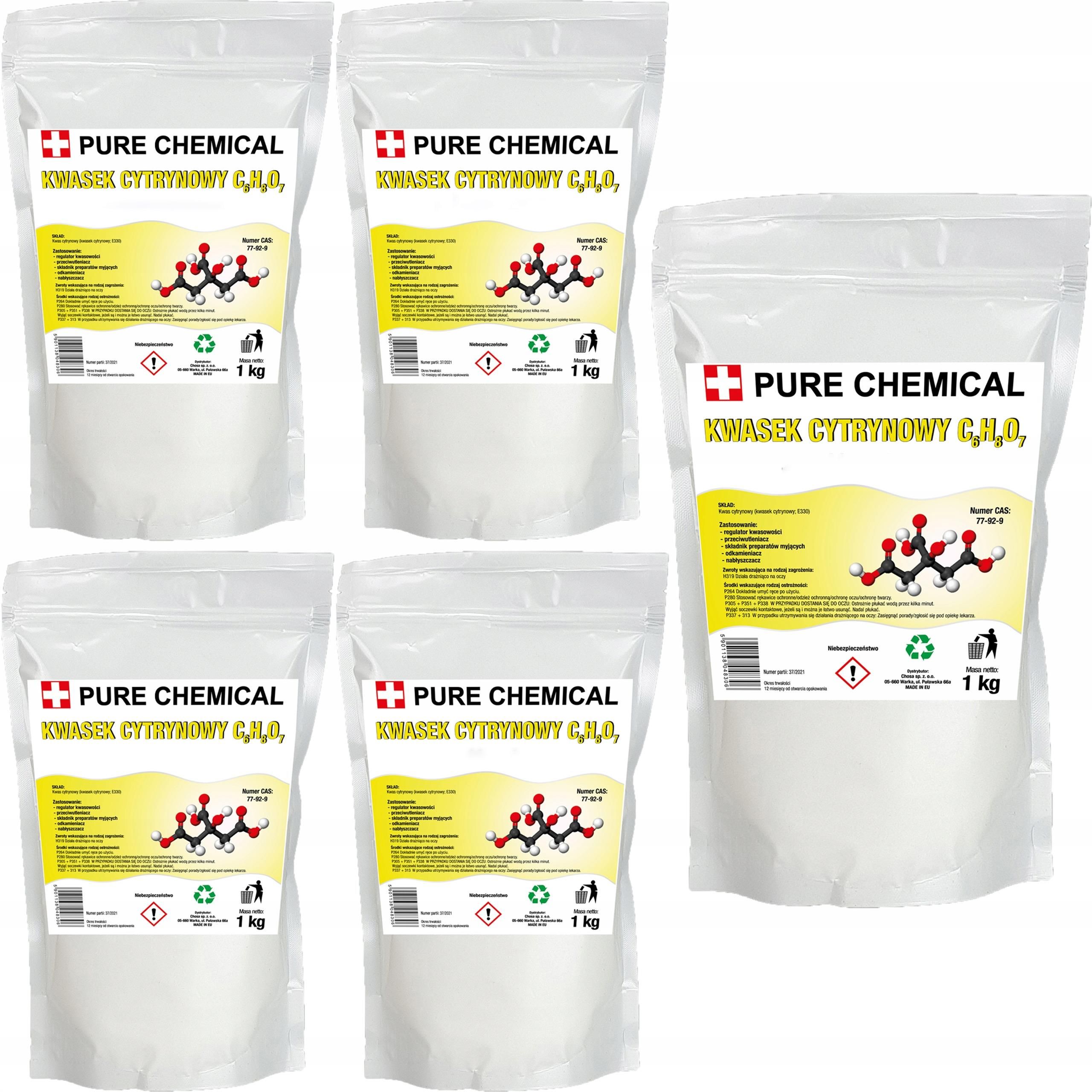 Pure Chemical Czysty Kwasek Cytrynowy 5Kg 5X1Kg - Ceny i opinie - Ceneo.pl
