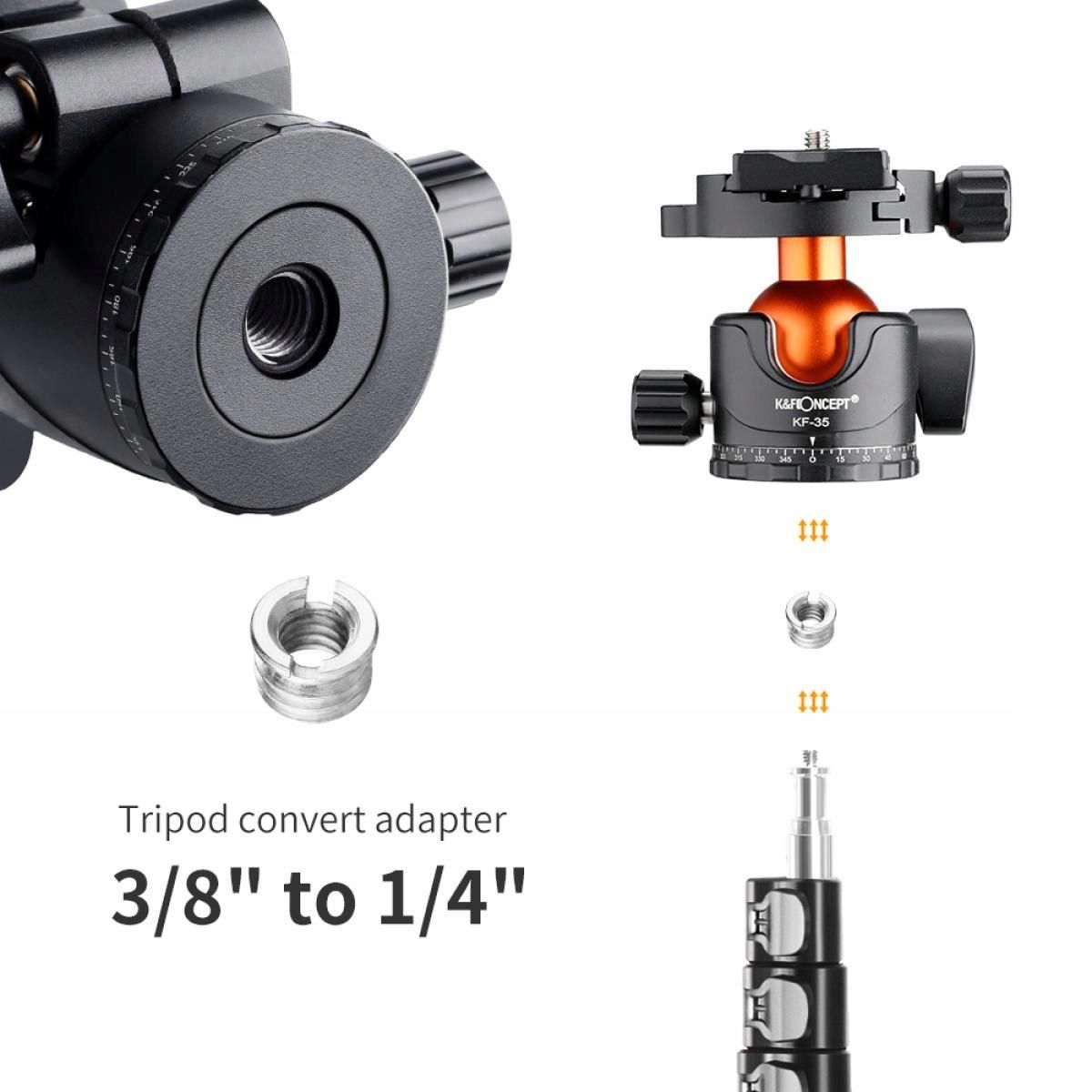 Głowica do statywu K&F Concept Głowica Kulowa Panoramiczna Kf-35 15Kg ...