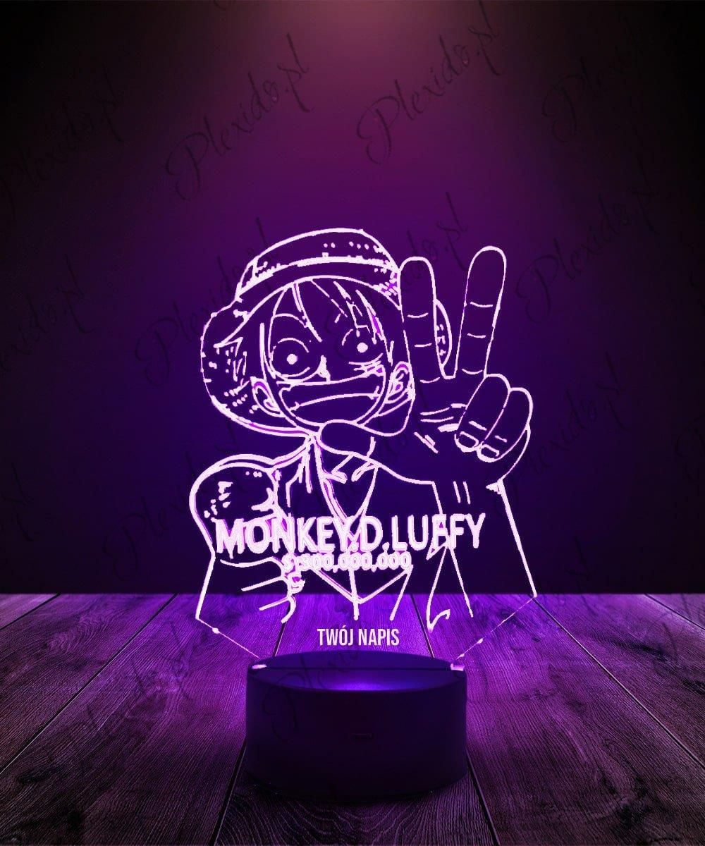 Lampka LED 3D Plexido Monkey D. Luffy One Piece Napis Czarna - Ceny i ...