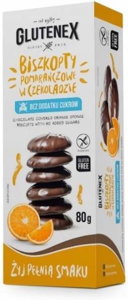 Glutenex Biszkopty Pomarańczowe W Czekoladzie Bezglutenowe Bez Dodatku ...