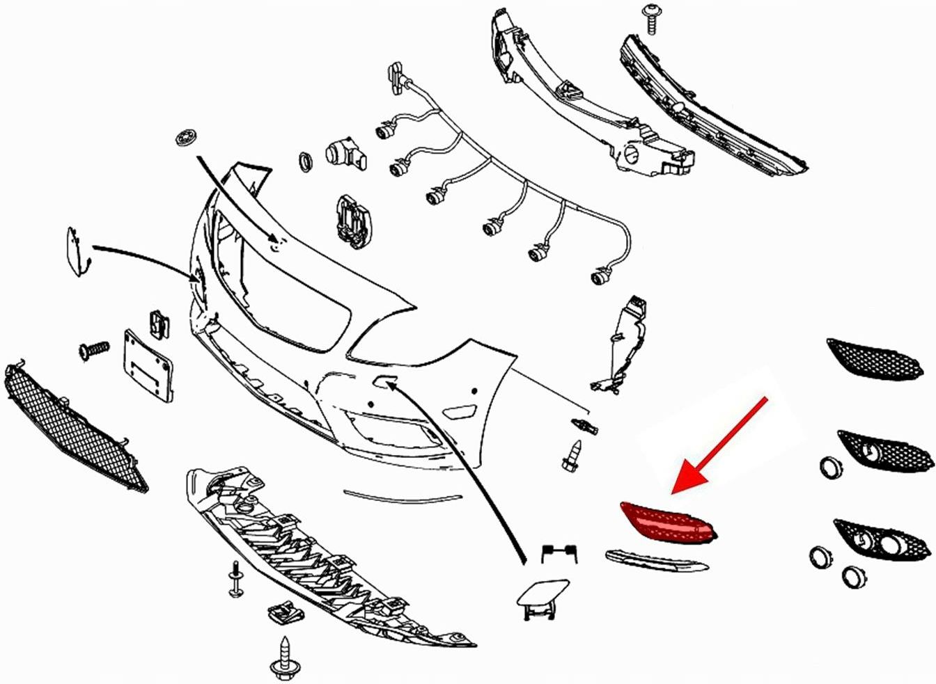 INNY LEWA KRATKA HALOGENU A2468852722 MERCEDES B W246 A2468852722 ...