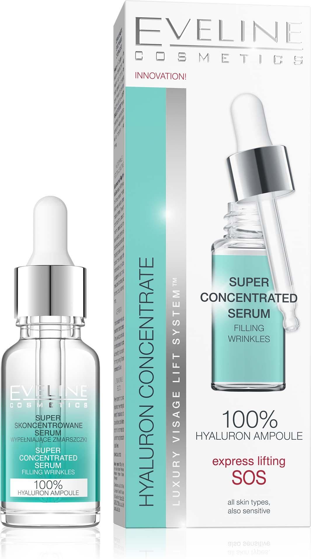 Serum do twarzy Eveline Cosmetics Hyaluron&Collagen Super Skoncentrowane Serum 18Ml - Opinie i ...