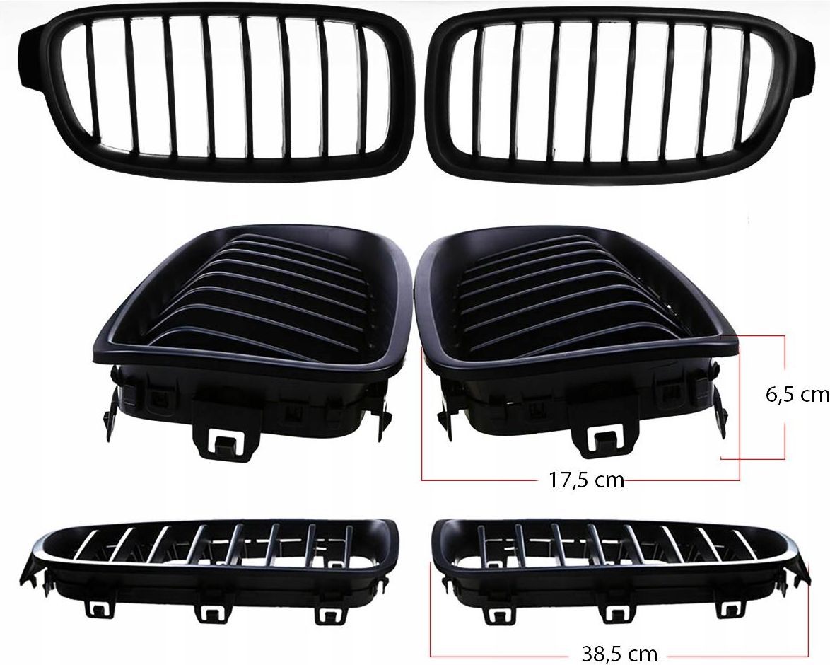 SHR GERMANY GRILL NERKI BMW F30 F31 F35 2011-2016 CZARNY MATT 015MB ...