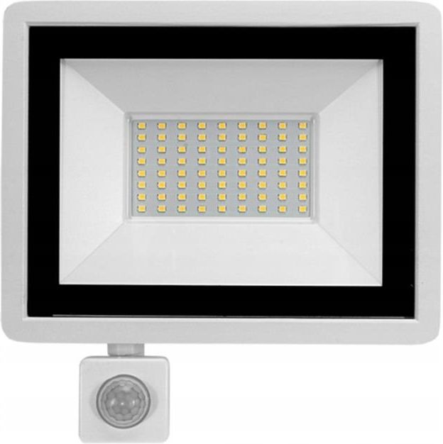Lampa Led 50W Z Czujnikiem Ruchu 4500Lm Biała Ip65 - Ceny i opinie - Ceneo.pl