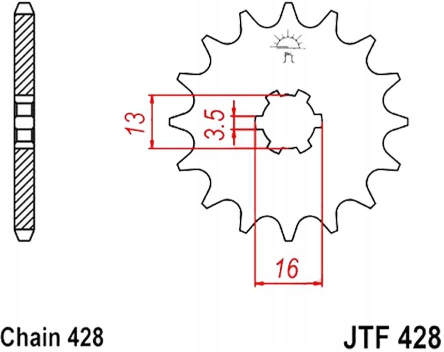Jt Sprockets Zębatka Przednia R428 14Z Suzuki Gt 80 1981-1983 7262546 ...