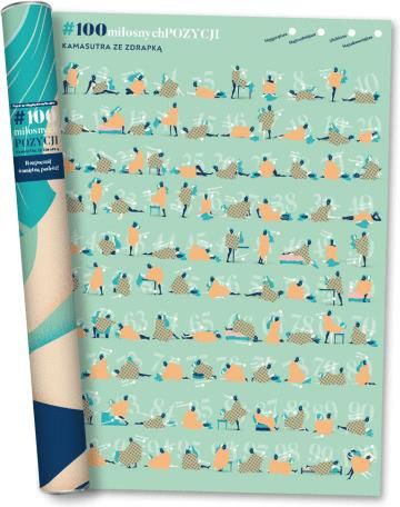 Plakat Ze Zdrapką Dla Małżeństw 100 Miłosnych Pozycji Kamasutra ...