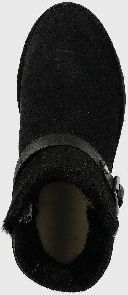 UGG botki skórzane W Romely Short Buckle damskie kolor czarny na ...