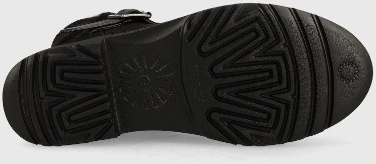 UGG botki skórzane W Romely Short Buckle damskie kolor czarny na ...