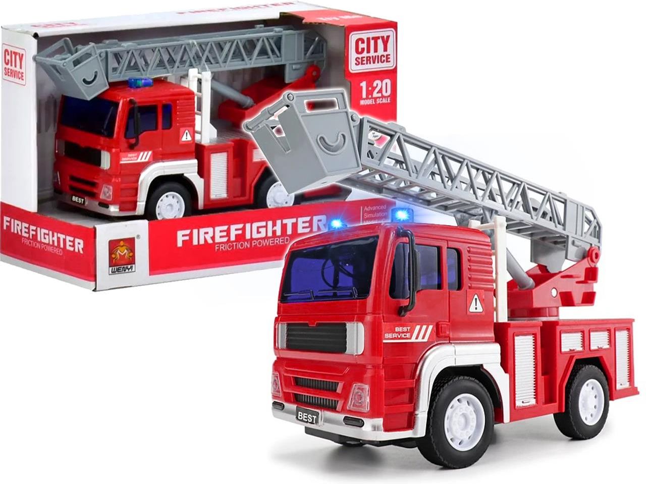 Bobo-San Wóz Strażacki Straż Pożarna Światło Dźwięk Drabina - Ceny i ...