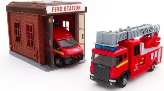 Teama Toys Pojazdy Ratunkowy + Remiza 1:48 21972 - Ceny i opinie - Ceneo.pl