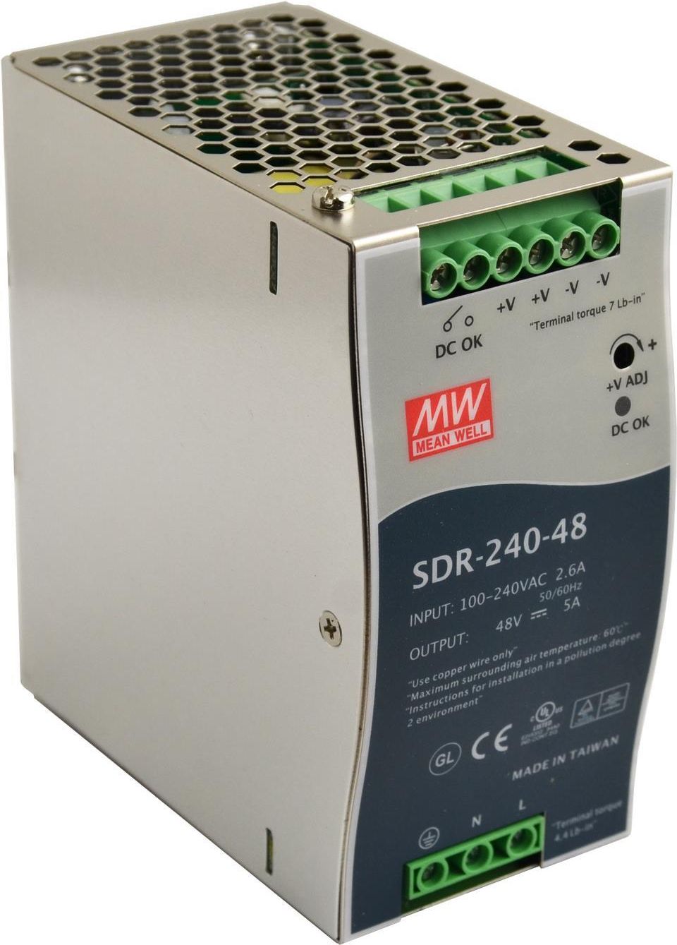 Meanwell Zasilacz 240W Sdr 240 48 Napięcie Wejściowe 230V Ac Wyjściowe ...