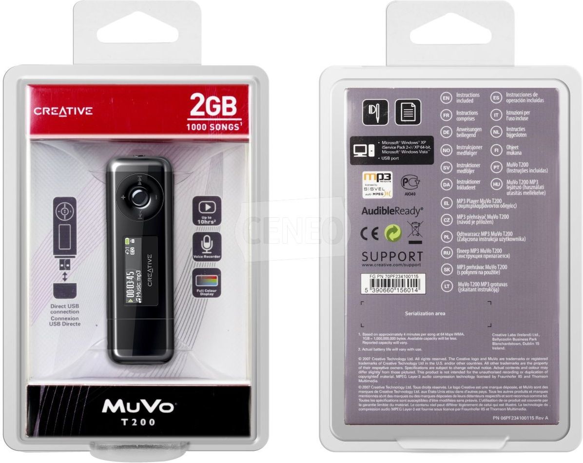 Odtwarzacz mp3 Creative MuVo T200 2GB - Opinie i ceny na Ceneo.pl