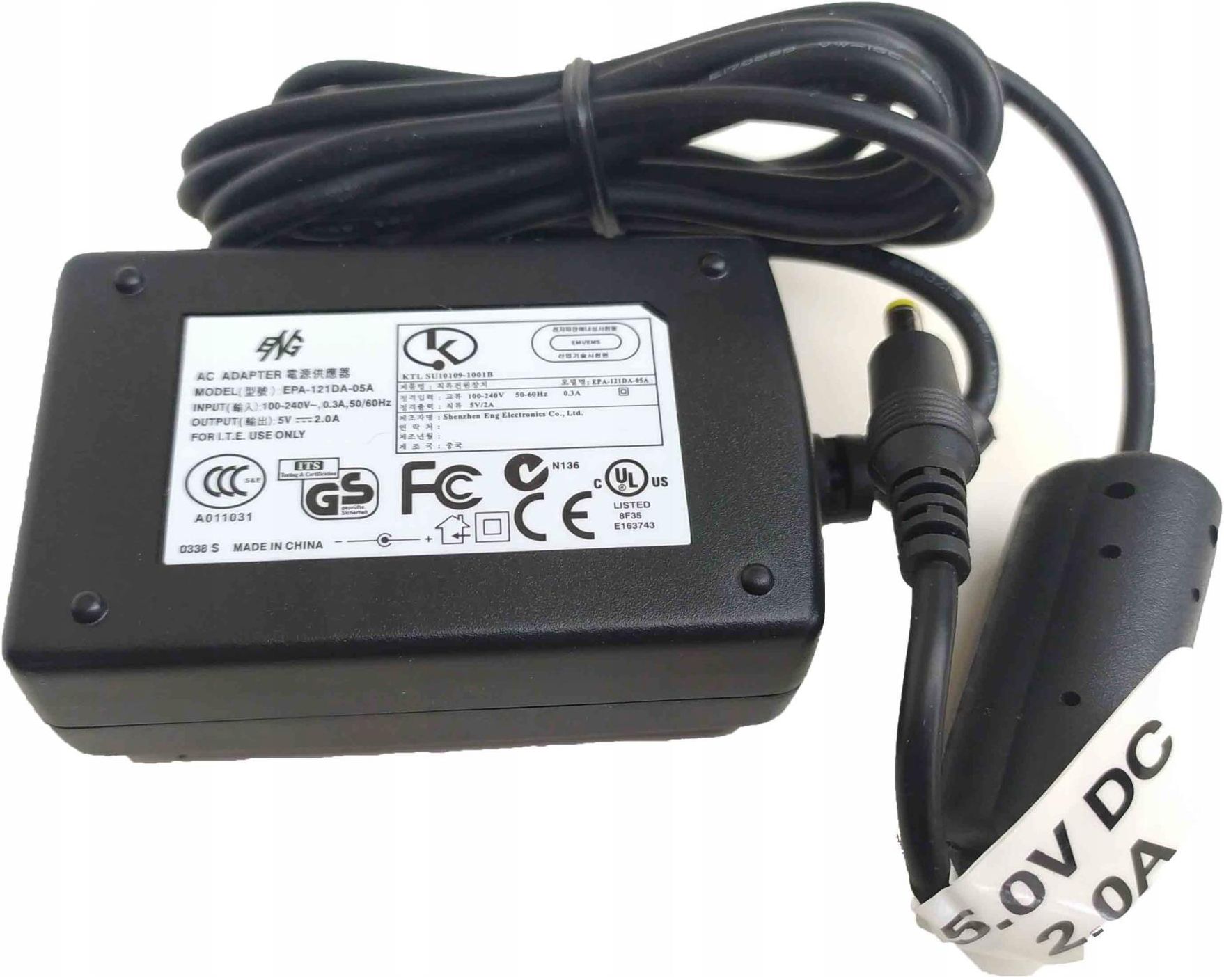 Myvolts Zasilacz Eng Epa-121Da-05A 5V 2.0A 4.0/1.7Mm EU6283 - Opinie i ...