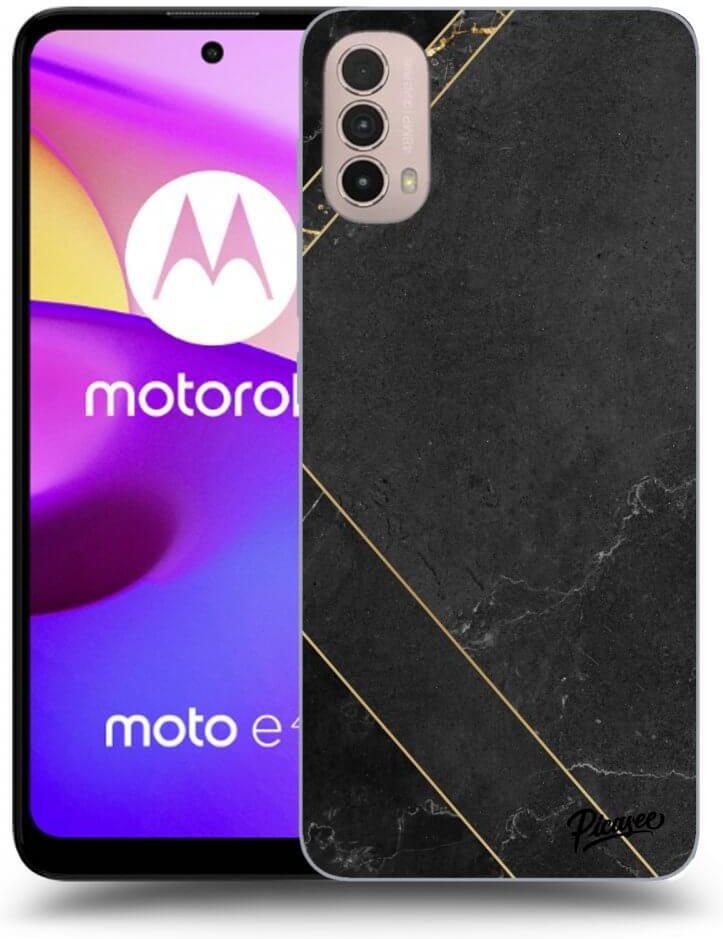 SILIKONOWE CZARNE ETUI NA MOTOROLA MOTO E40 - BLACK TILE - Etui na ...