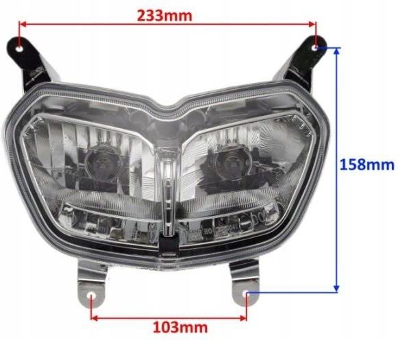 Części motocyklowe Kengo Lampa Przód Reflektor Aprilia Sr50 Motard ...