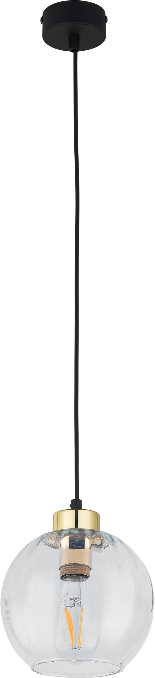 TK LIGHTING DEVI D18 LAMPA WISZĄCA 1-PUNKTOWA CZARNA/TRANSPARENT 4646 TK4646 - Opinie i ...