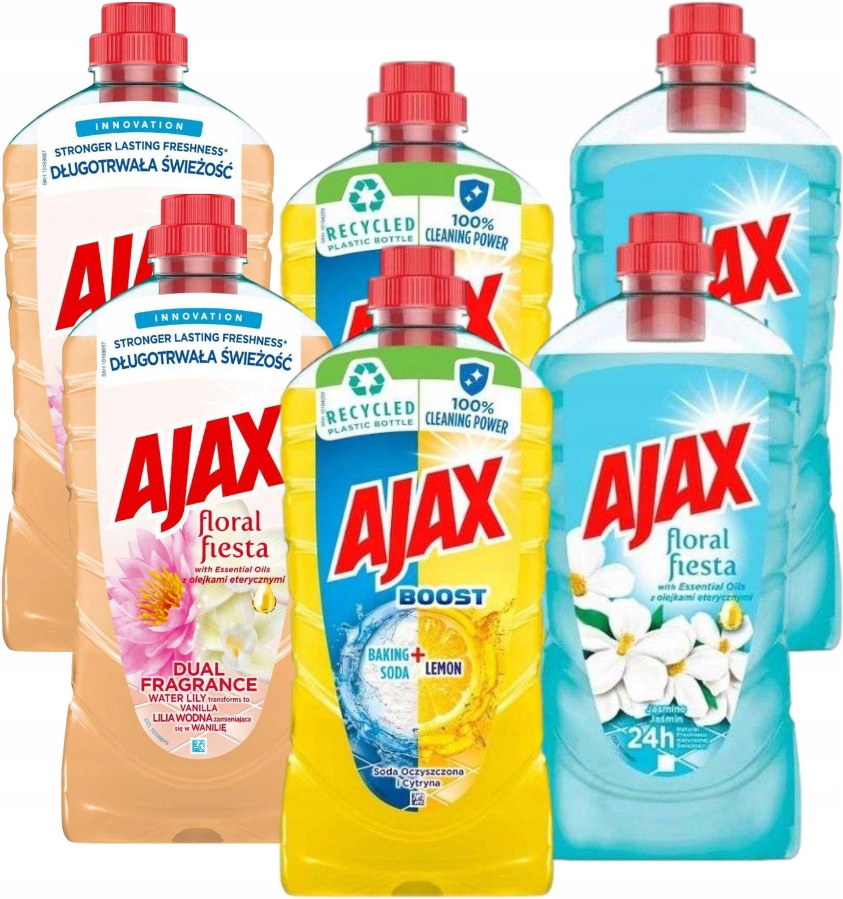 Ajax Uniwersalny Płyn do Podłóg 6x1l - Opinie i atrakcyjne ceny na Ceneo.pl