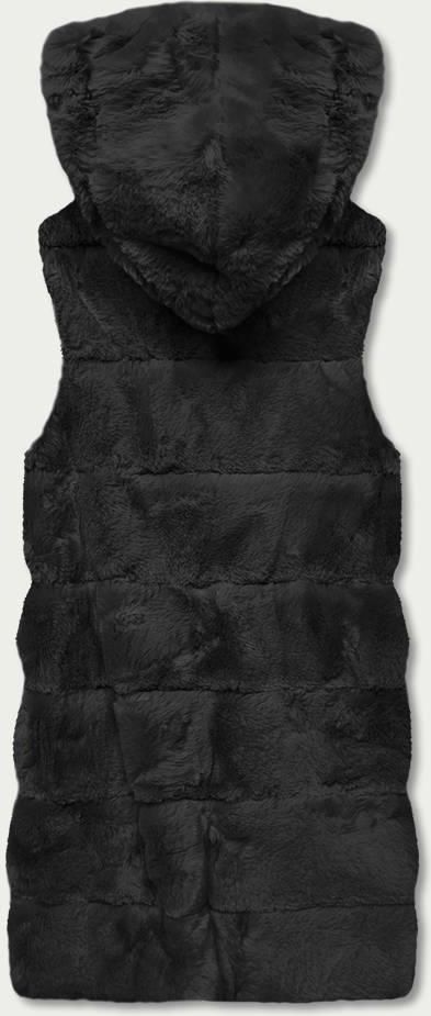 KAMIZELKA FUTRZANA Z KAPTUREM CZARNA (B8059-1) - Ceny i opinie - Ceneo.pl