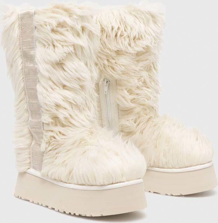 UGG śniegowce W Fluff Momma Sugar Boot kolor beżowy - Ceny i opinie - Ceneo.pl