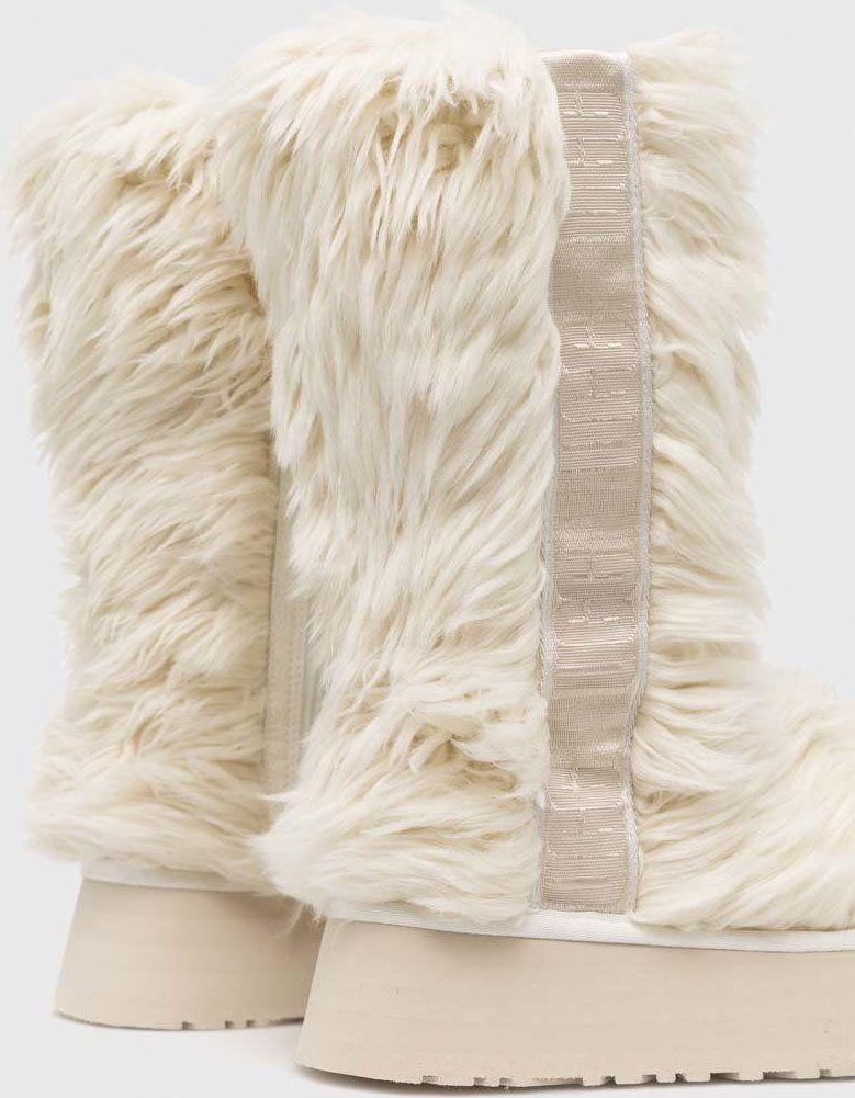 UGG śniegowce W Fluff Momma Sugar Boot kolor beżowy - Ceny i opinie - Ceneo.pl