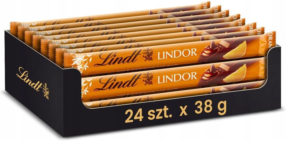 Lindt Zestaw Lindor Baton Pomarańcza 38G X 24szt. - Ceny i opinie ...