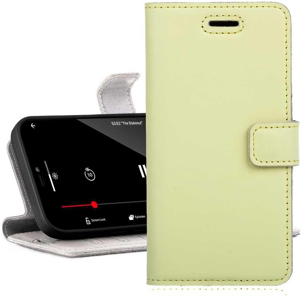 Surazo Etui Na Telefon Ze Skóry Naturalnej Wallet Case Pastel Cytrynowy ...