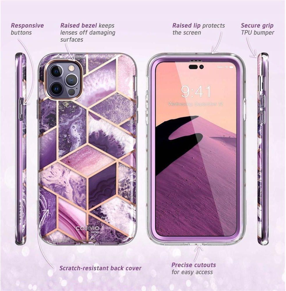 Supcase Cosmo Iphone 14 Pro Max Marble Purple - Etui na telefon, ceny i ...