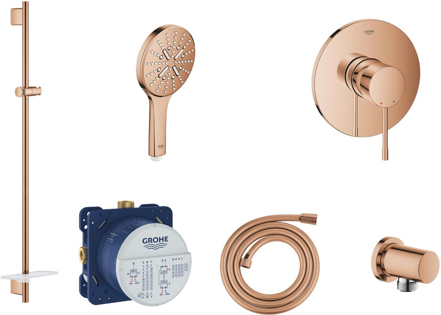 Zestaw prysznicowy Grohe Essence 24057DA1+35600000+27057DA0+26603DA0 ...