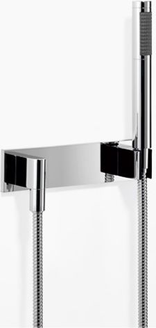 Zestaw prysznicowy DornBracht Deque z płytą przykrywającą czarny matowy ...