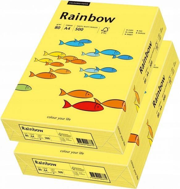 Papier Ksero Rainbow A4 80G 500 Arkuszy Żółty X2 - Ceny i opinie - Ceneo.pl