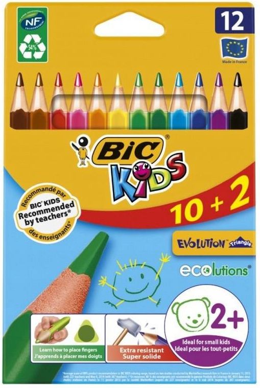 Bic Kids Eko Kredki Ołówkowe Szkolne 12 Kolorów - Ceny i opinie - Ceneo.pl