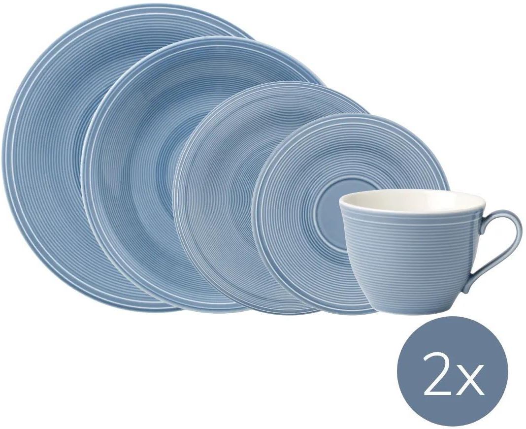 Like. By Villeroy&Boch Zestaw Color Loop Horizon Kawowo Obiadowy 2 Os ...