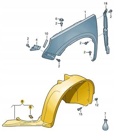 Nadkole Seat Nadkole Prawy Przód Tiguan 5N0805912A Od Aso 5N0 805 912A ...