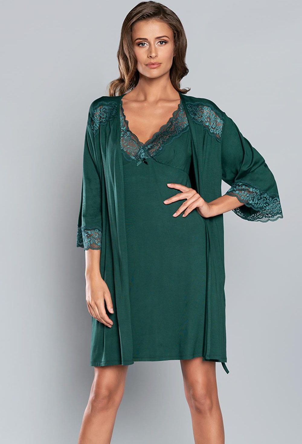 Italian Fashion Szlafrok Damski Model Samaria r.3/4 Green - Ceny i ...