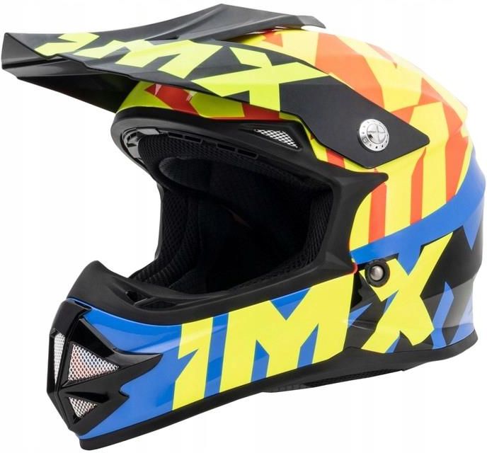 Kask motocyklowy Imx Fmx-01 Junior Czarne/Żółty/Niebieski/Czerwone ...
