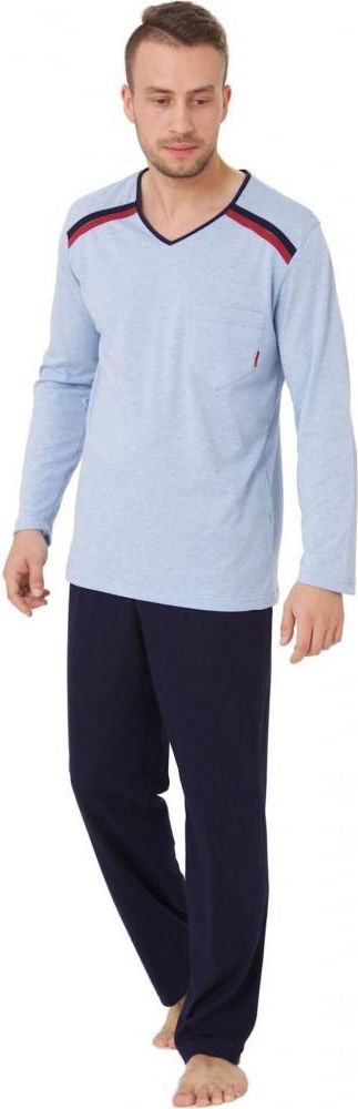 BIG OLO - klasyczna długa piżama w serek [niebieska] - Ceny i opinie ...