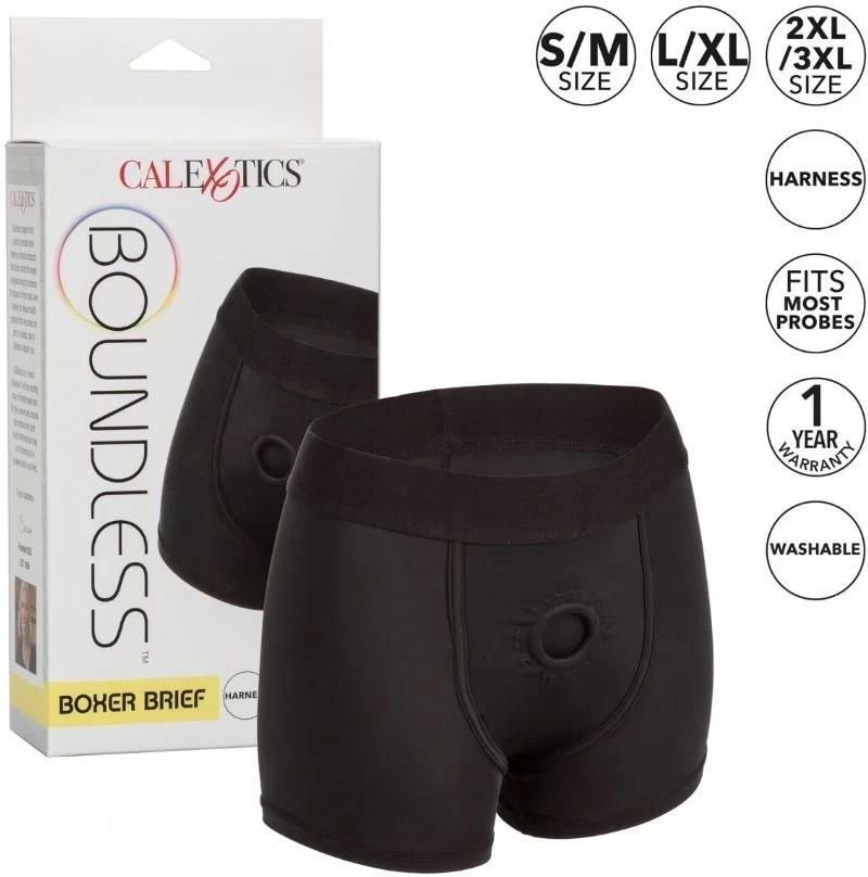 Bokserki strap-on Boundless Boxer Brief, Rozmiar: L/XL, Kolor: Czarny ...