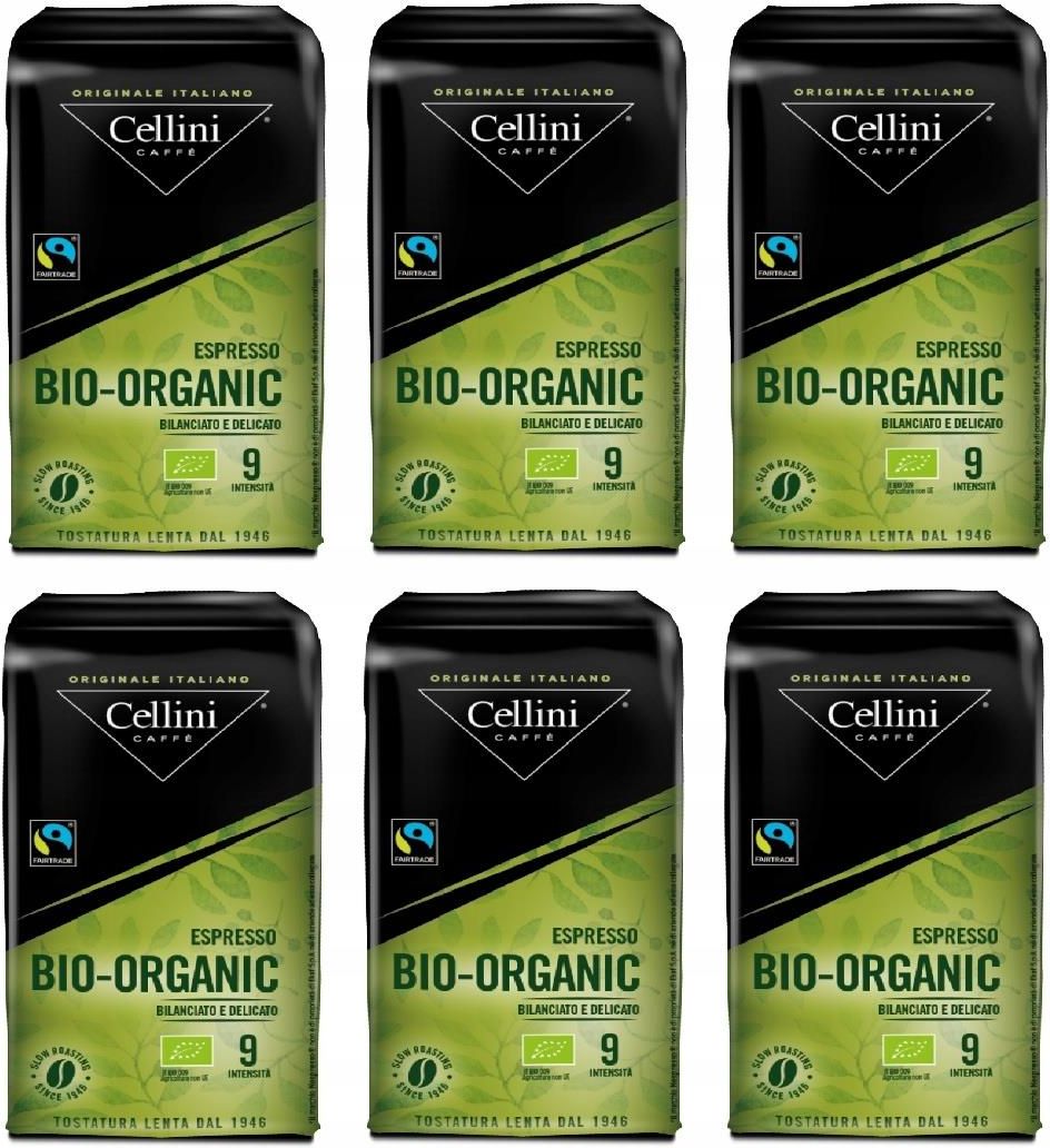 Kawa Cellini Bio Organic Ziarnista 6x250g - Ceny i opinie - Ceneo.pl