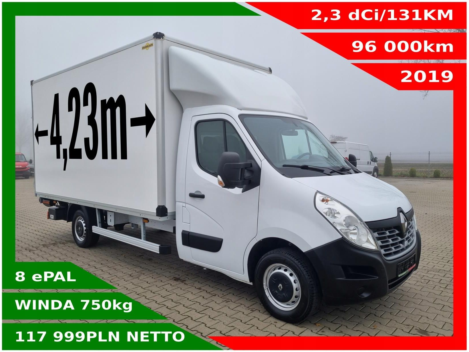 RENAULT MASTER KONTENER 8ePAL WINDA 750KG KLIMA - Opinie i ceny na Ceneo.pl