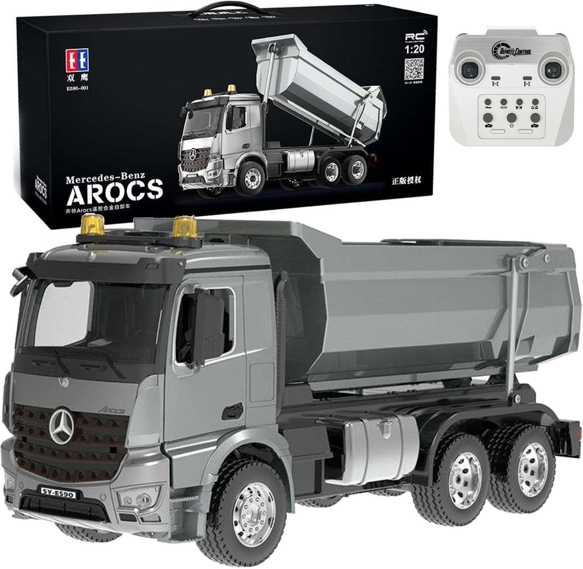 Double Eagle Eagle Sterowana Ciężarówka Wywrotka Mercedes Benz Acrocs 1 ...